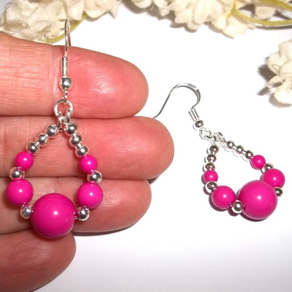 wvluckygirl | Jewelry | Hoops Hoop Earrings Pink Hoop Pink Hoop ...